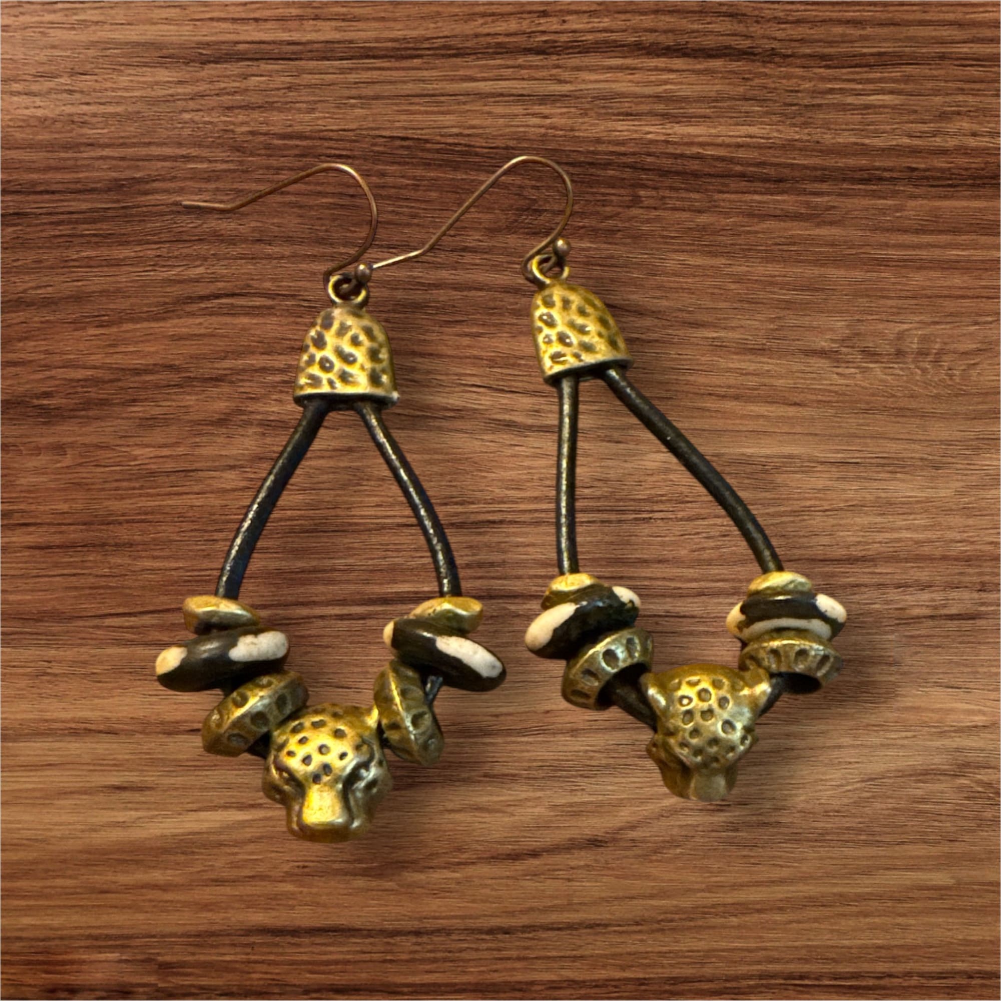 Bronze Cheetah Earrings